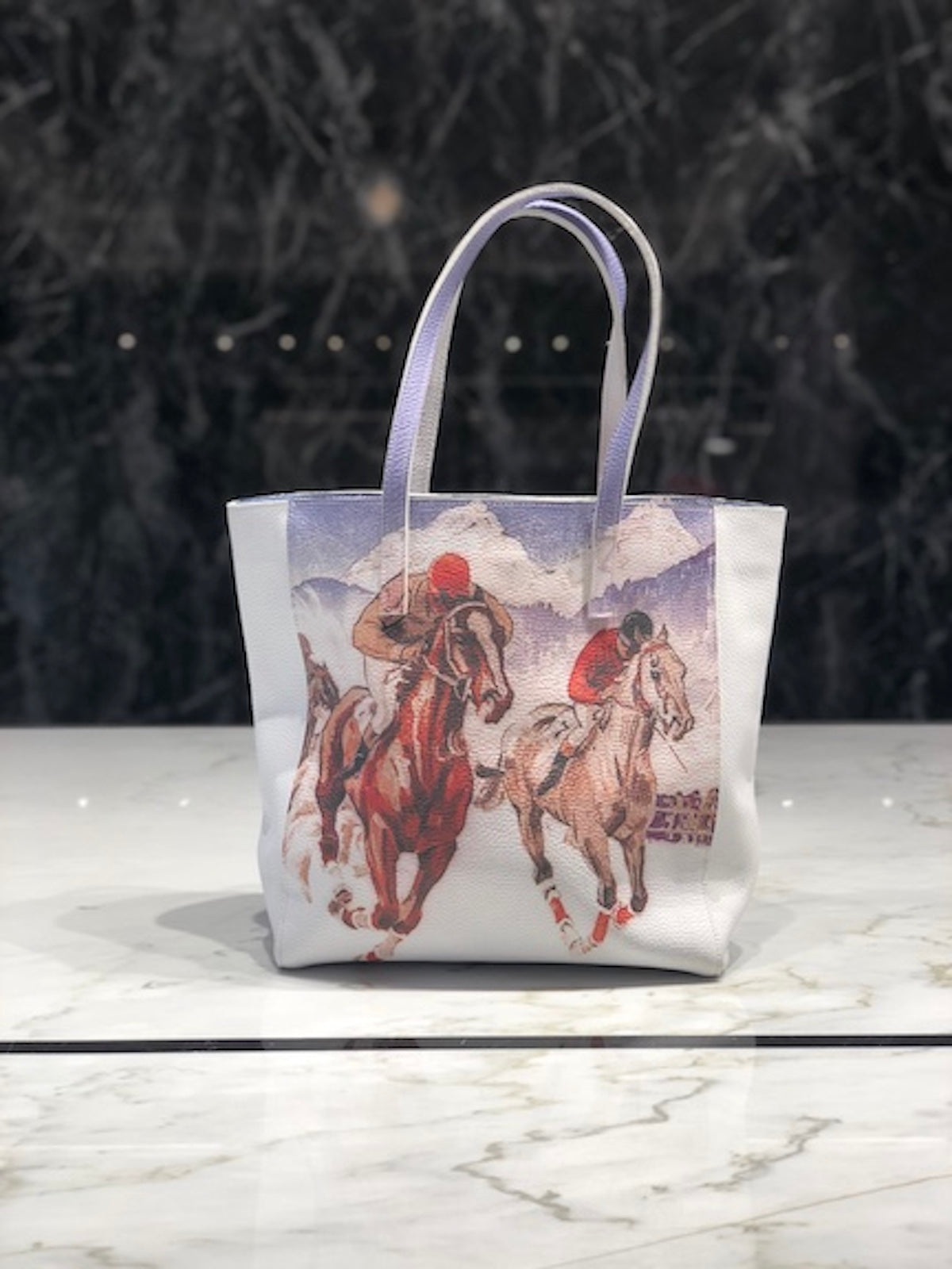 Printed Leather Totes - Paige Gamble NYC